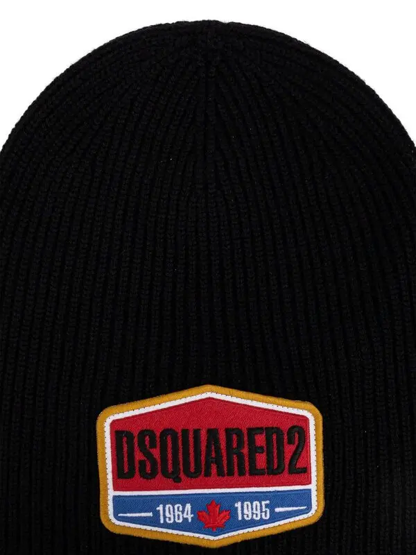 Dsquared2 Logo-appliqué Wool Beanie