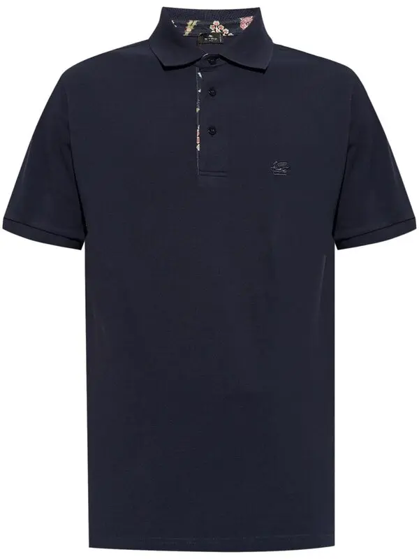 Etro Logo-embroidered Cotton Polo Shirt