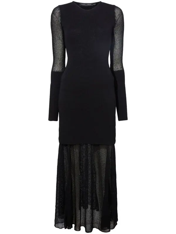 Proenza Schouler Anita Fine-knit Maxi Dress - Black