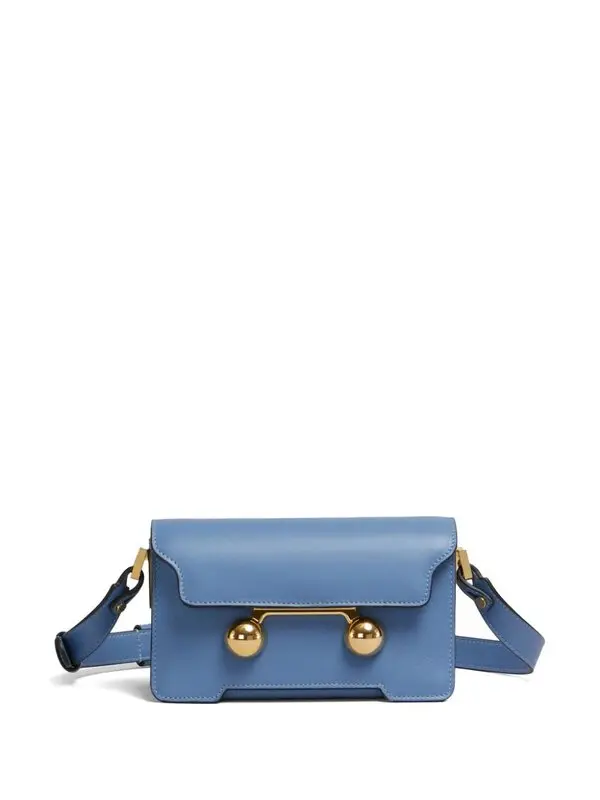 Marni Mini Trunkaroo Leather Shoulder Bag - Blue