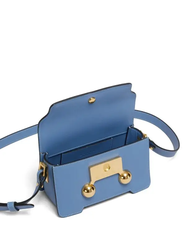 Marni Mini Trunkaroo Leather Shoulder Bag - Blue