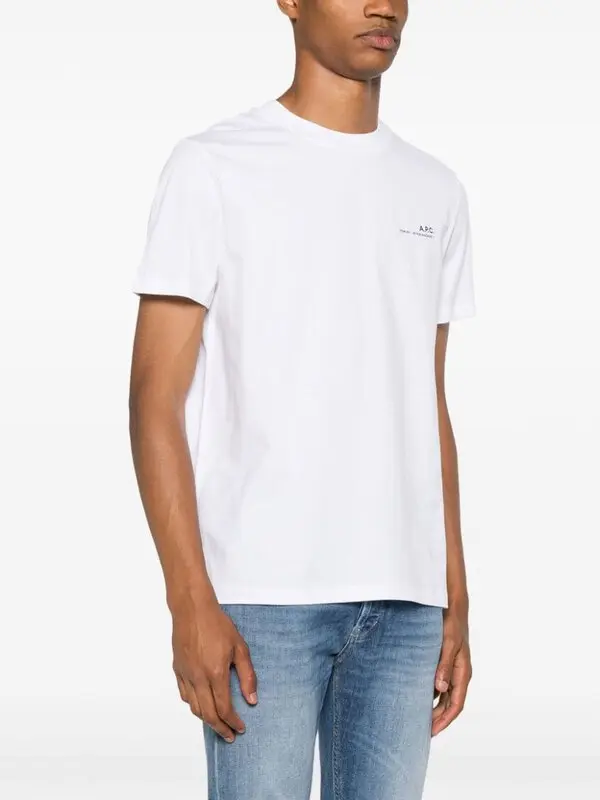 A.p.c. Logo-print Cotton T-shirt - White
