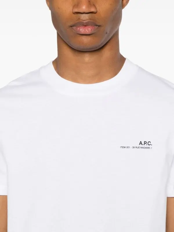 A.p.c. Logo-print Cotton T-shirt - White