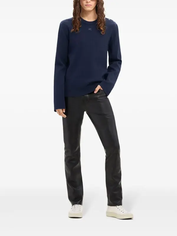COURREGES Shoulder Snaps Sweater - Blue