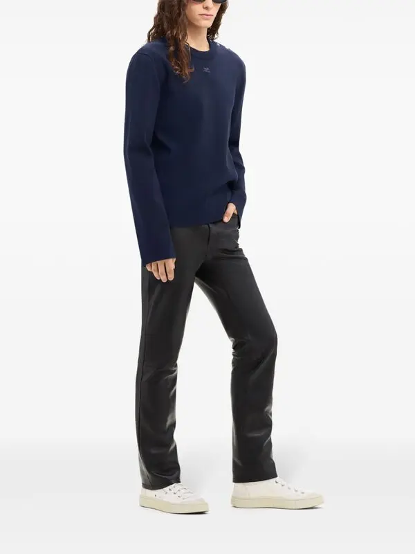 COURREGES Shoulder Snaps Sweater - Blue