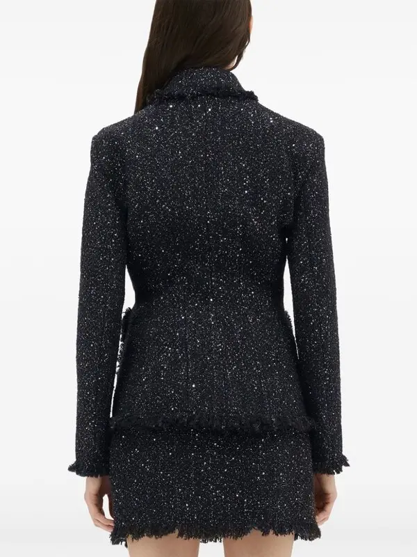 MSGM Single-breasted Bouclé Blazer