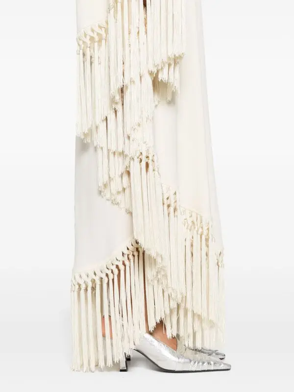 TALLER MARMO Arno Fringed Long Dress - White
