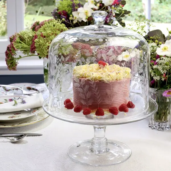 WILLIAM YEOWARD CRYSTAL Fern Cake Stand