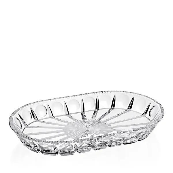 WILLIAM YEOWARD CRYSTAL Harlequine Oval Serving Dish - Clear