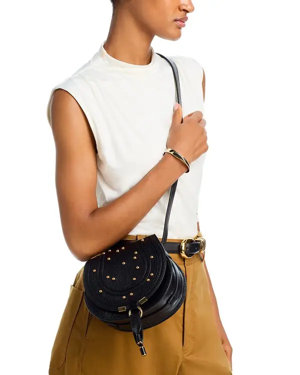 Chloé Marcie Small Leather Saddle Bag