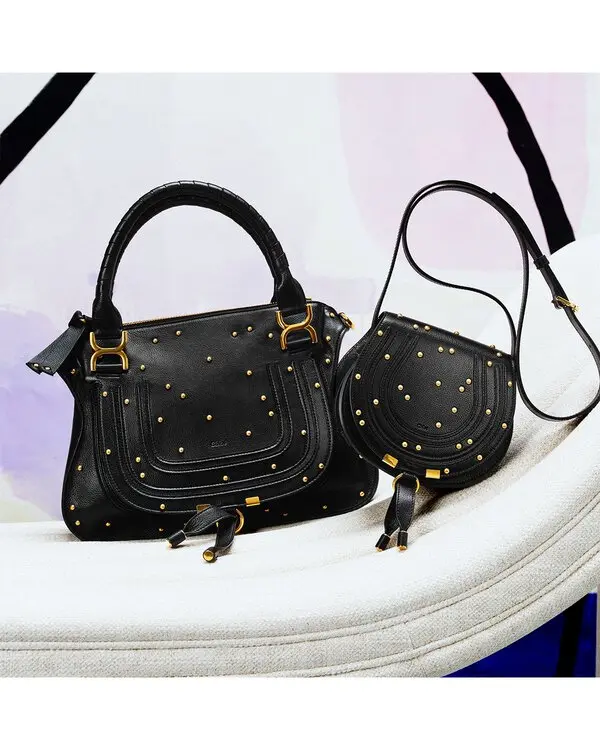 Chloé Marcie Small Leather Saddle Bag