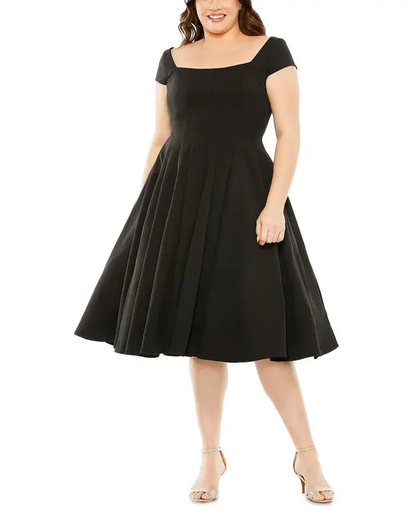 mare mare amaya corset fit-and-flare midi dress Karen Kane 3/4 Sleeve Fit & Flare Dress in Black Medium main image 0