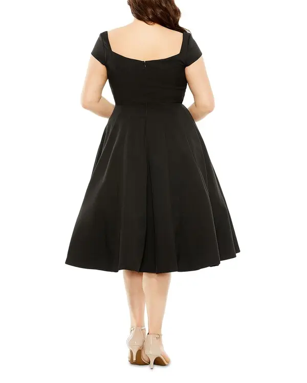 slim fit dress slacks Cap Sleeve Belted Tiered Dress main image 1