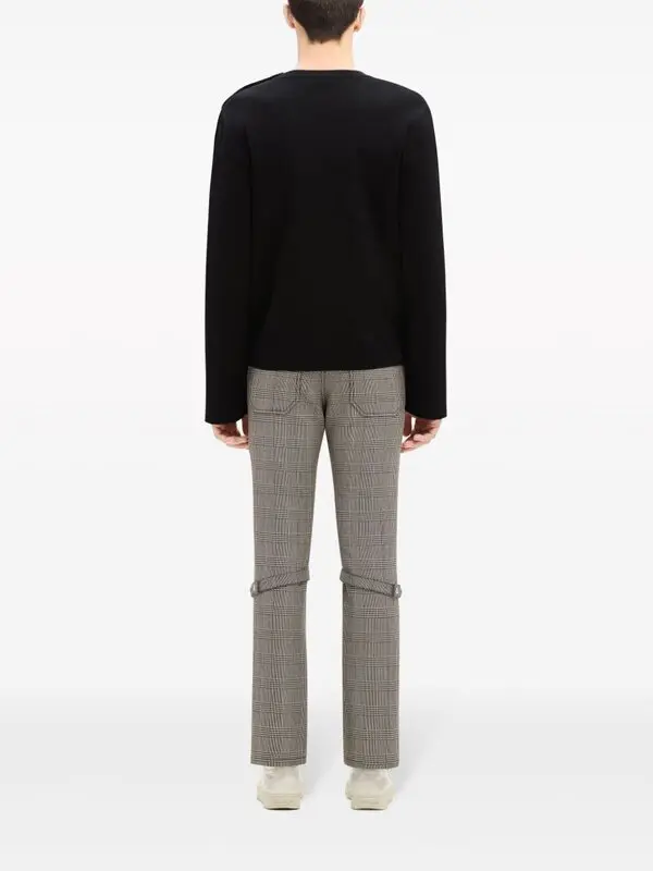 COURREGES Shoulder Snaps Sweater - Black