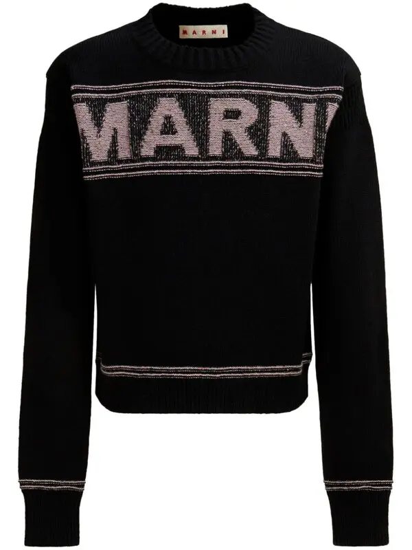 Marni Logo-intarsia Virgin Wool Jumper