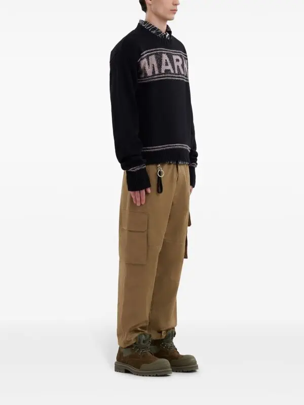 Marni Logo-intarsia Virgin Wool Jumper