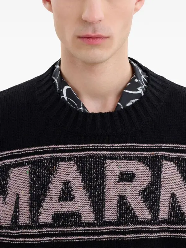 Marni Logo-intarsia Virgin Wool Jumper