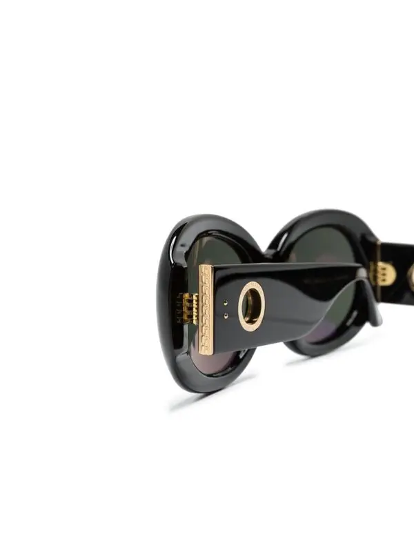 Linda Farrow Lina Oval Sunglasses - Black