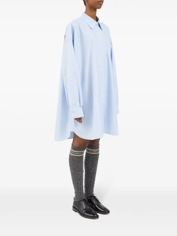 MAISON MARGIELA Drop-shoulder Cotton Shirt - Blue