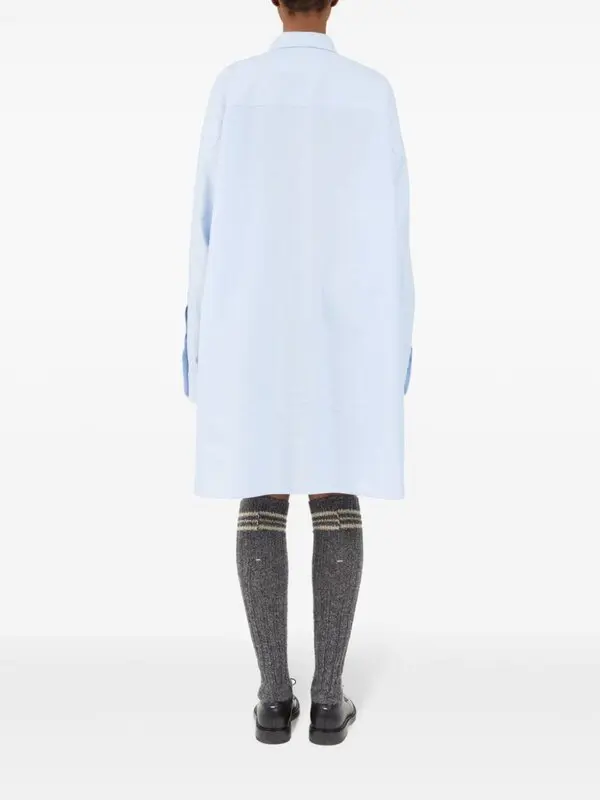 MAISON MARGIELA Drop-shoulder Cotton Shirt - Blue