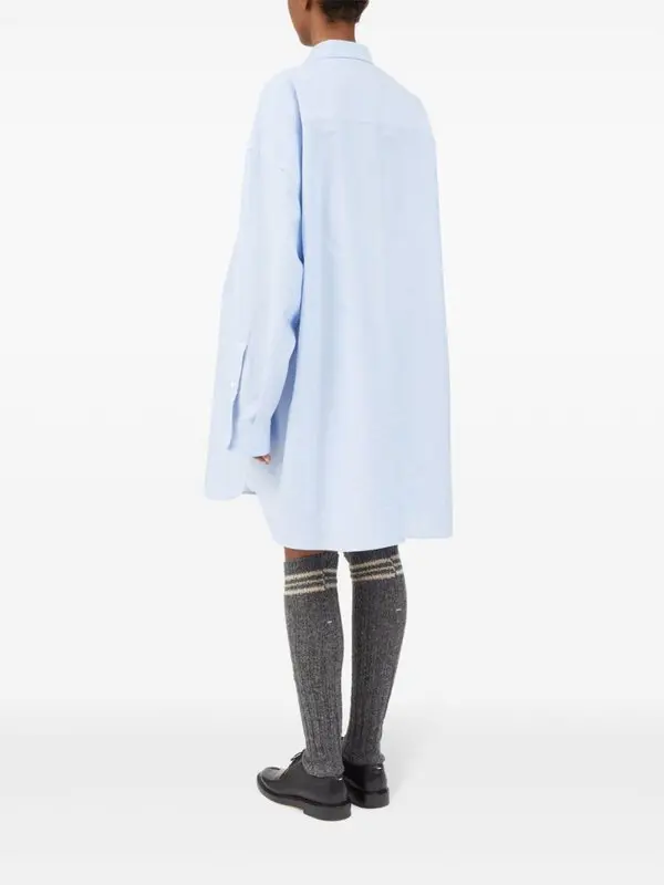 MAISON MARGIELA Drop-shoulder Cotton Shirt - Blue