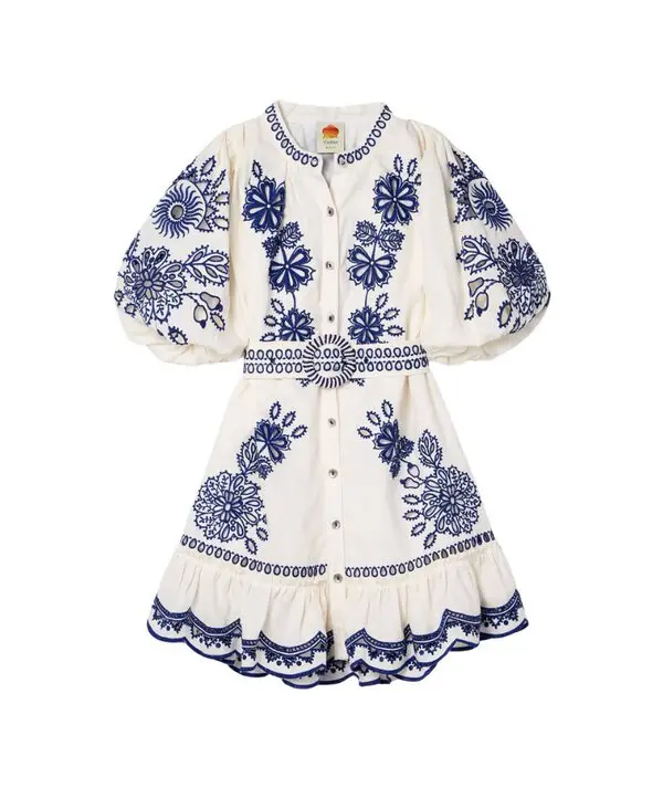 embroidered anglaise dress Constance Broderie Anglaise Midi Dress main image 1