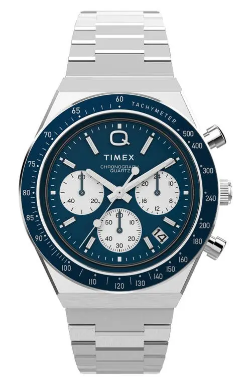 TIMEX® Q Chronograph Bracelet Watch - Stainless Steel