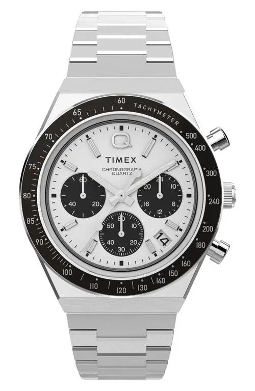 Timex® Chronograph Bracelet Watch - Stainless Steel