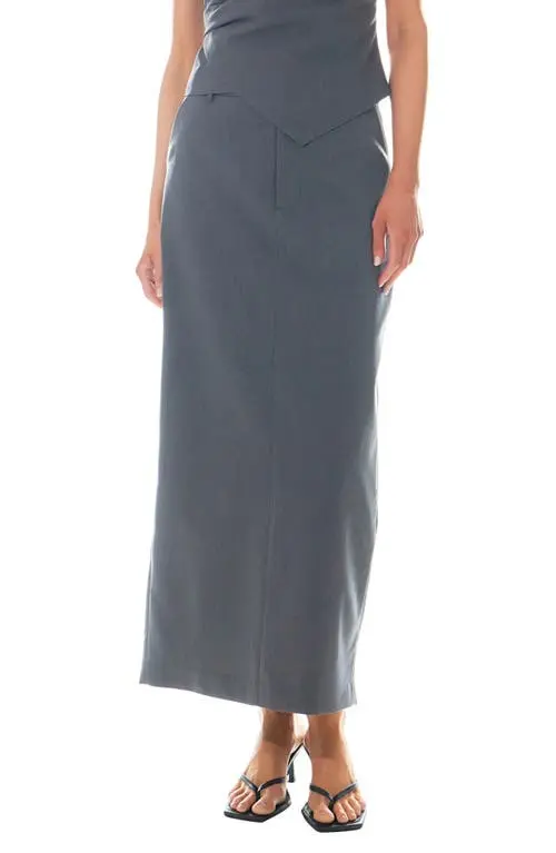 GREY LAB Mid-rise Maxi Skirt - Grey
