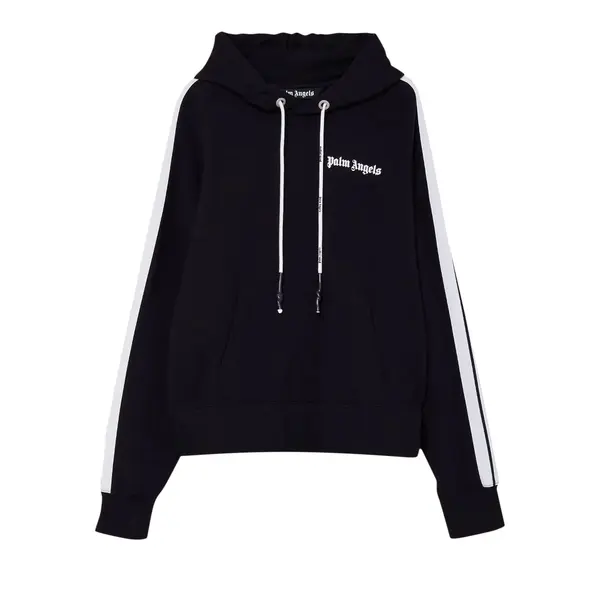 Palm Angels Fleece Track Hoodie - Black