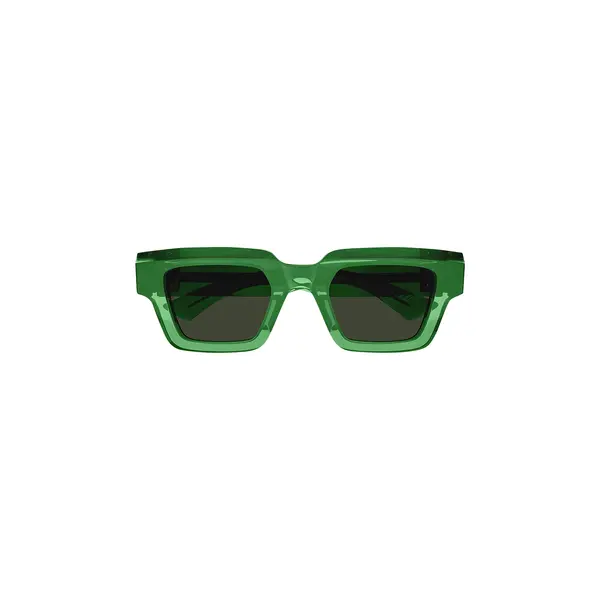 Bottega Veneta Hinge Square Sunglasses - Green