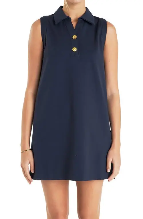 English Factory Collar Shift Minidress