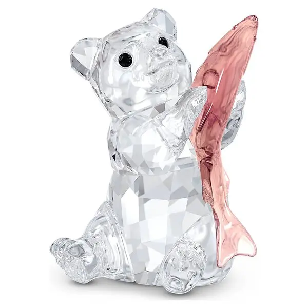 SWAROVSKI Rare Encounters Bear With Fish - Pink