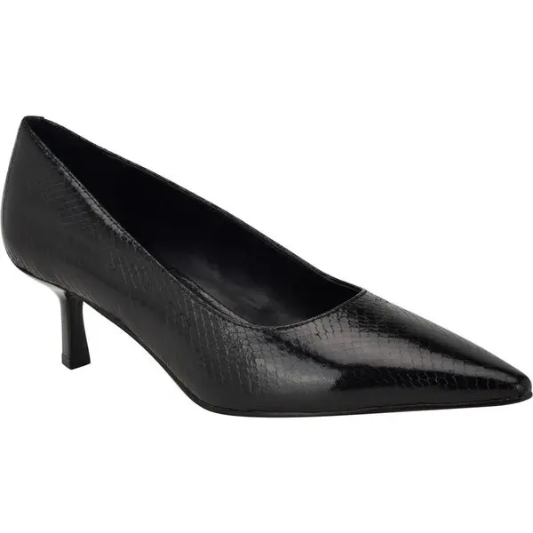 Calvin Klein Kierra Pointed Toe Pumps - Black Texture