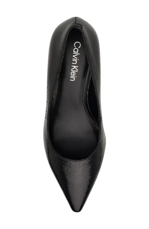 Calvin Klein Kierra Pointed Toe Pumps - Black Texture