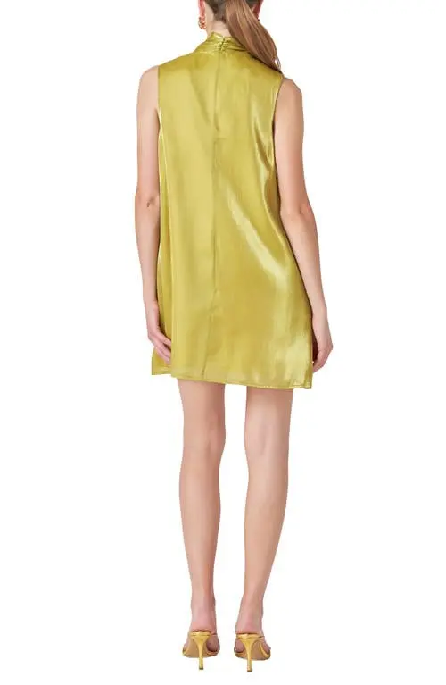 Endless Rose Bow Neck Organza Minidress