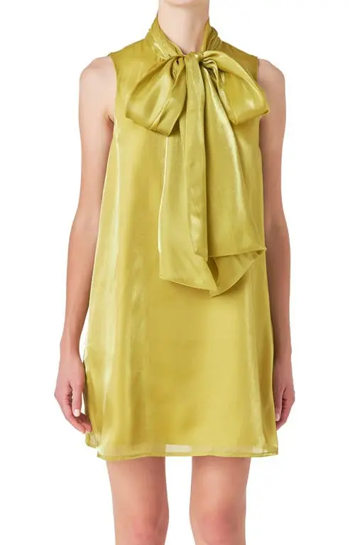 Endless Rose Bow Neck Organza Minidress