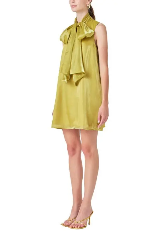 Endless Rose Bow Neck Organza Minidress