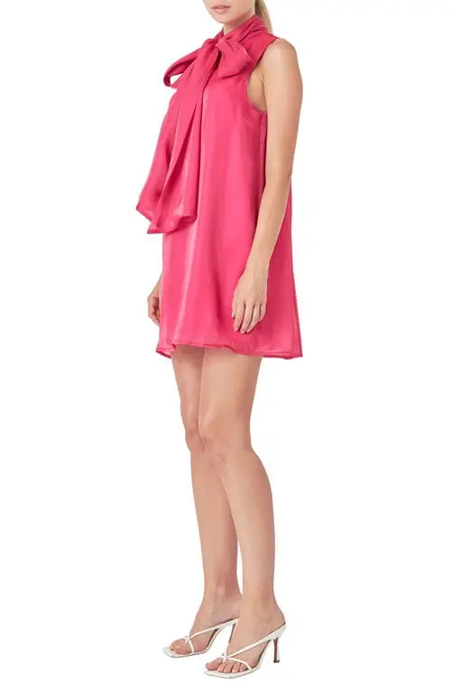 Endless Rose Bow Neck Organza Minidress
