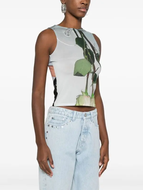 Paloma Wool Ponsa Graphic-Print Tank Top - Grey | Editorialist