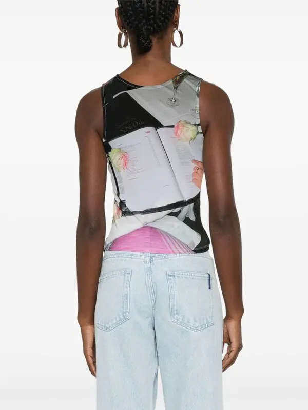 Paloma Wool Ponsa Graphic-Print Tank Top - Grey | Editorialist