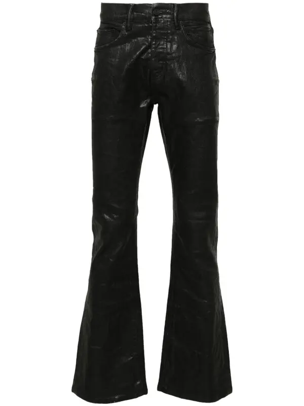 PURPLE BRAND P004 Low-rise Flared Jeans - Black