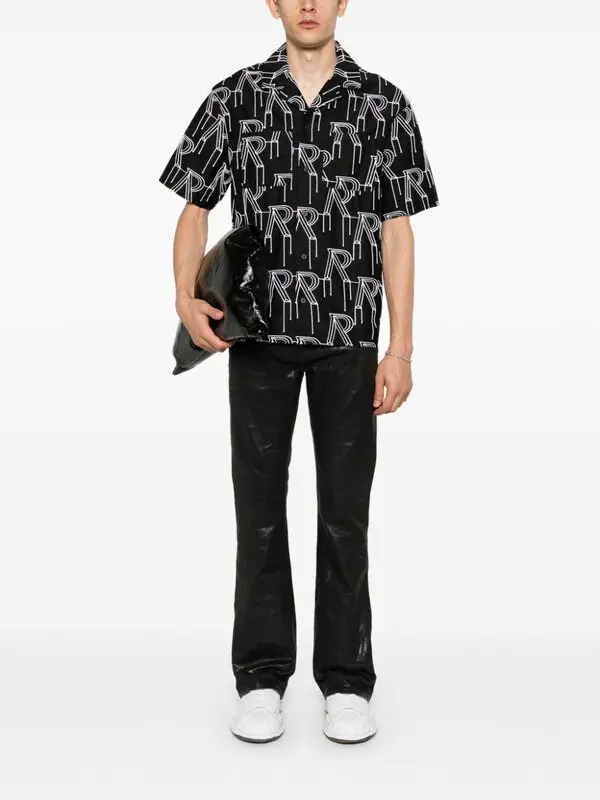 PURPLE BRAND P004 Low-rise Flared Jeans - Black