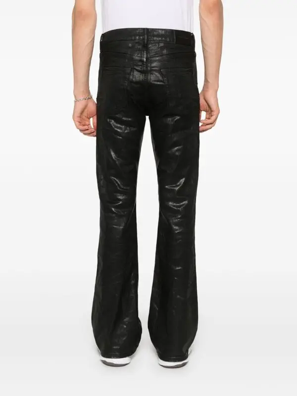 PURPLE BRAND P004 Low-rise Flared Jeans - Black