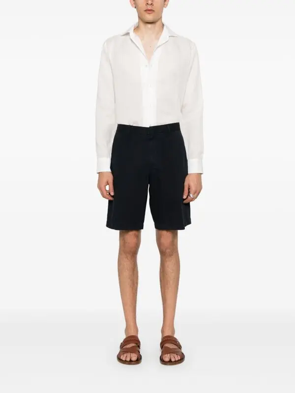 Brioni Classic-collar Linen Shirt - Neutrals