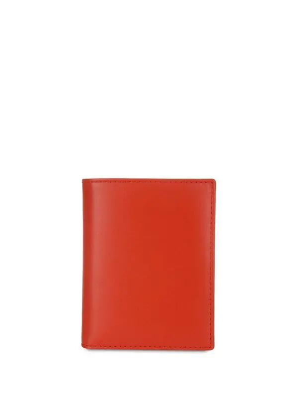 Comme Des Garçons Leather Bifold Wallet - Orange