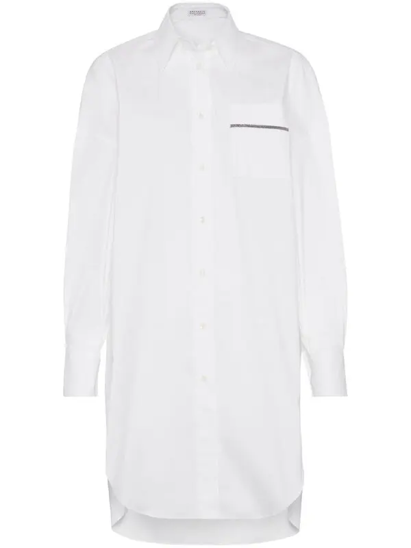 Brunello Cucinelli Monili-detail Long-sleeve Shirt