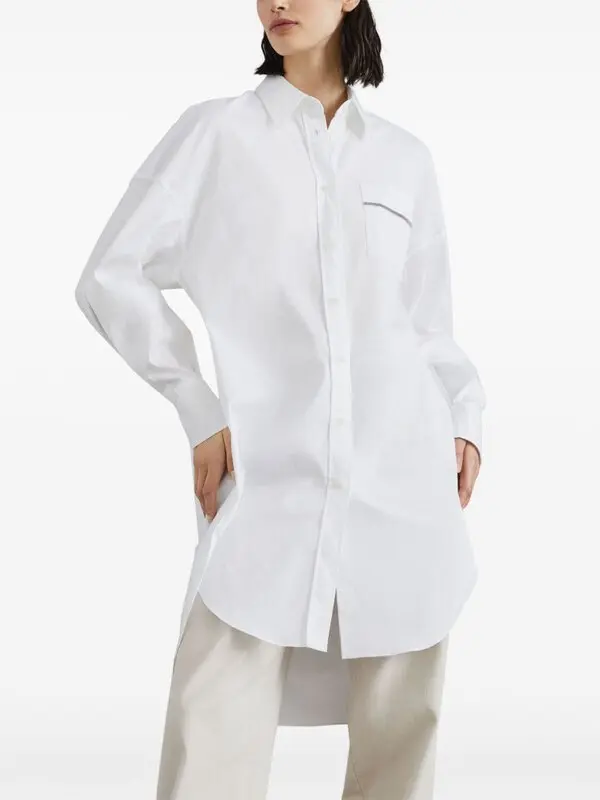 Brunello Cucinelli Monili-detail Long-sleeve Shirt