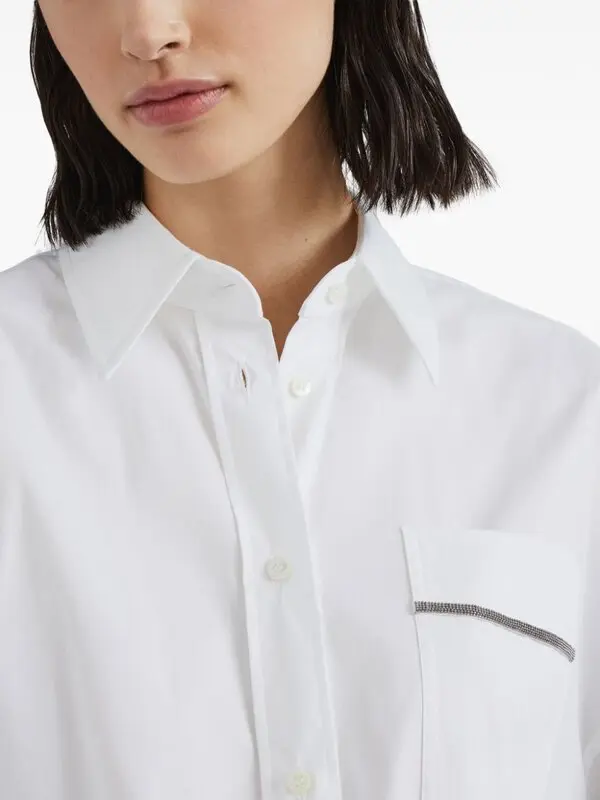 Brunello Cucinelli Monili-detail Long-sleeve Shirt