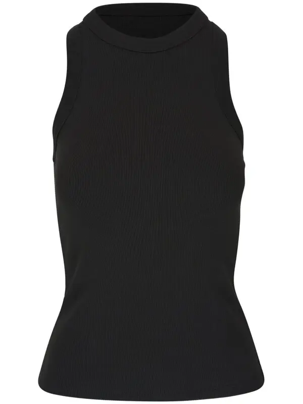 Veronica Beard Sleeveless Ribbed Top - Black